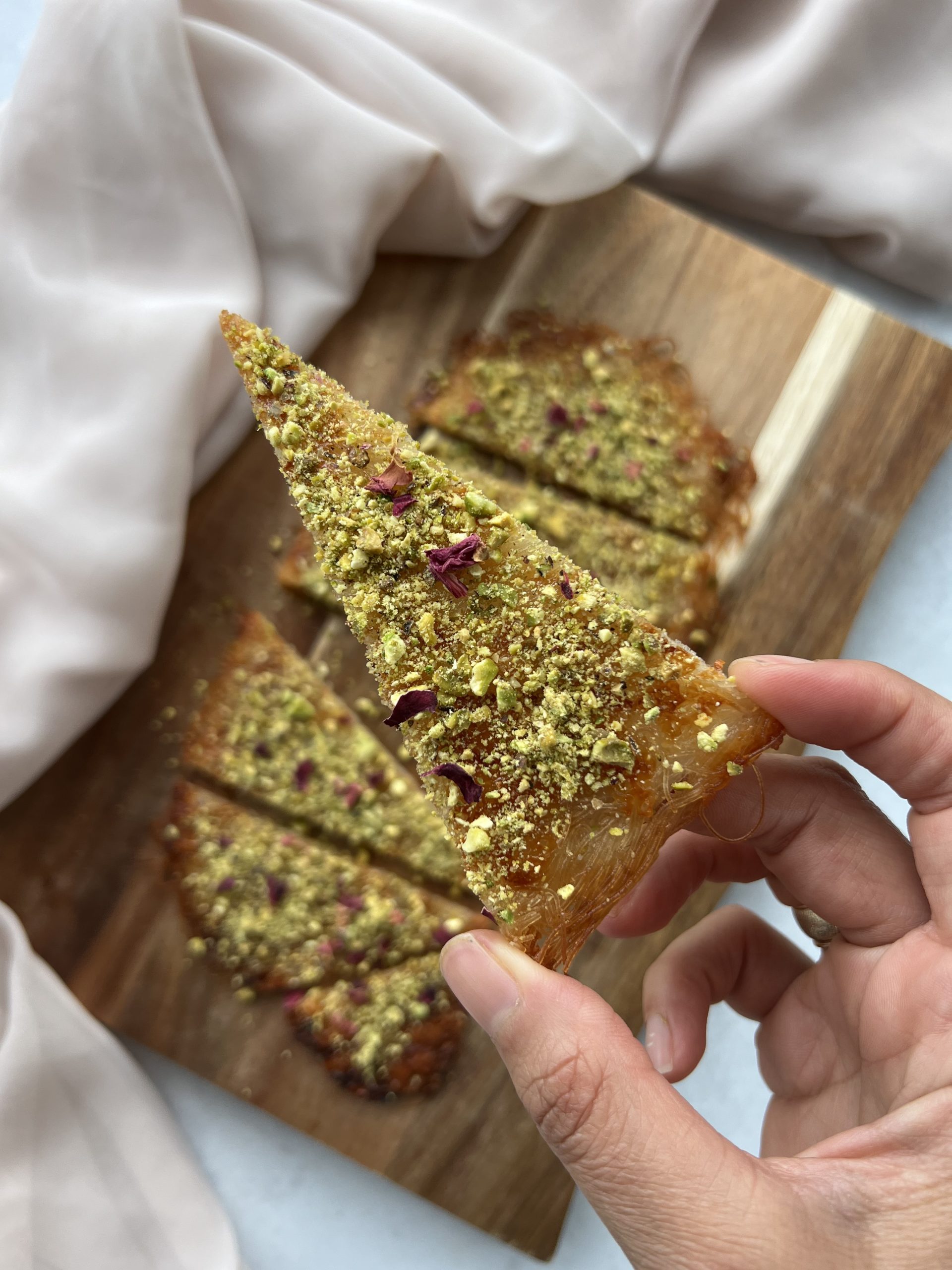 Rice Noodles Kunafa in a Panini Press – Essy Roz